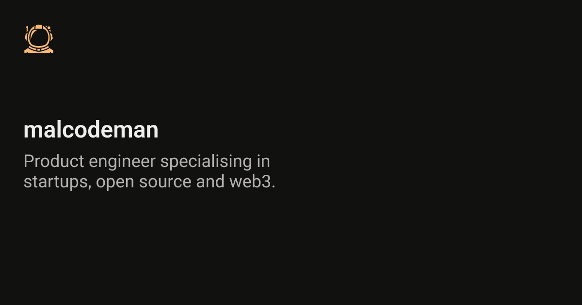 malcodeman | Product engineer